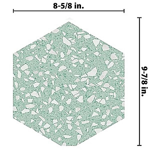 SomerTile FCD10VCMT Venice Hex Mint 8-5/8" x 9-7/8" Porcelain Floor and Wall Tile, Green