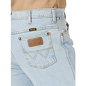 Wrangler mens Cowboy Cut Active Flex Slim Fit Jeans, Bleach, 34W x 34L US