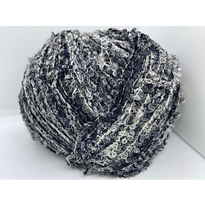 Black, Grey, Beige Alpaca Boucle Fine Yarn - Alpaca, Wool, Nylon, Acrylic Blend - Fine, Sport, Baby Weight, 50 Grams (1.75 Ounces) 200 Meters (218 Yards)