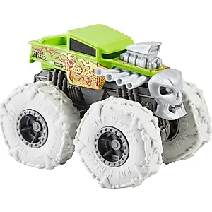 Hot Wheels Monster Trucks Twisted Tredz Vehicles, Creature-Themed 1:43 Scale Toy Truck with Pull-Back Motor & Giant Wheels, Gift for Kids Ages 3 Years Old & Up