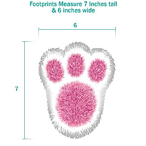 Easter Decorations Bunny Footprints Kit – 80 Total Paw Print Egg & Candy Floor Decals