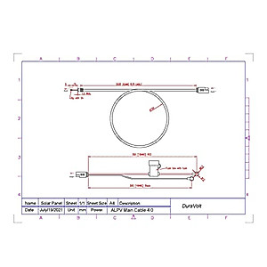 Fifth Wheel & Travel Trailer (Class B&C RV) Hi Power Super Magnetic for 1-2 x12V Batteries Dims 17.5" L x 10.3" W x 1/4" Thick. 10' Cable.