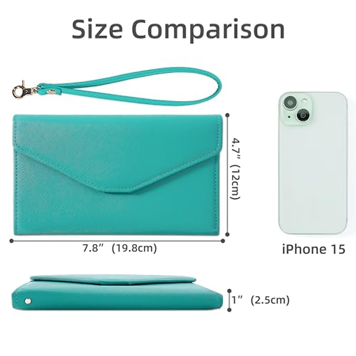 ZOPPEN Passport Holder Women Travel Wallet Rfid Blocking Passport Cover Document Organizer Strap Ver.5, #25 Emerald Green