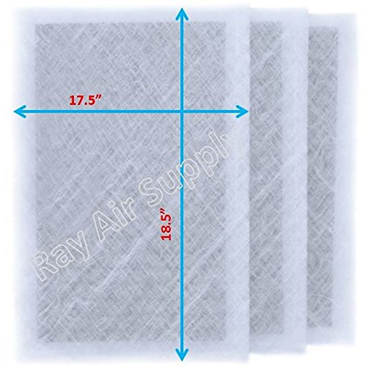 RAYAIR SUPPLY 20x20 Air Ranger Replacement Filter Pads 20X20 (3 Pack) White