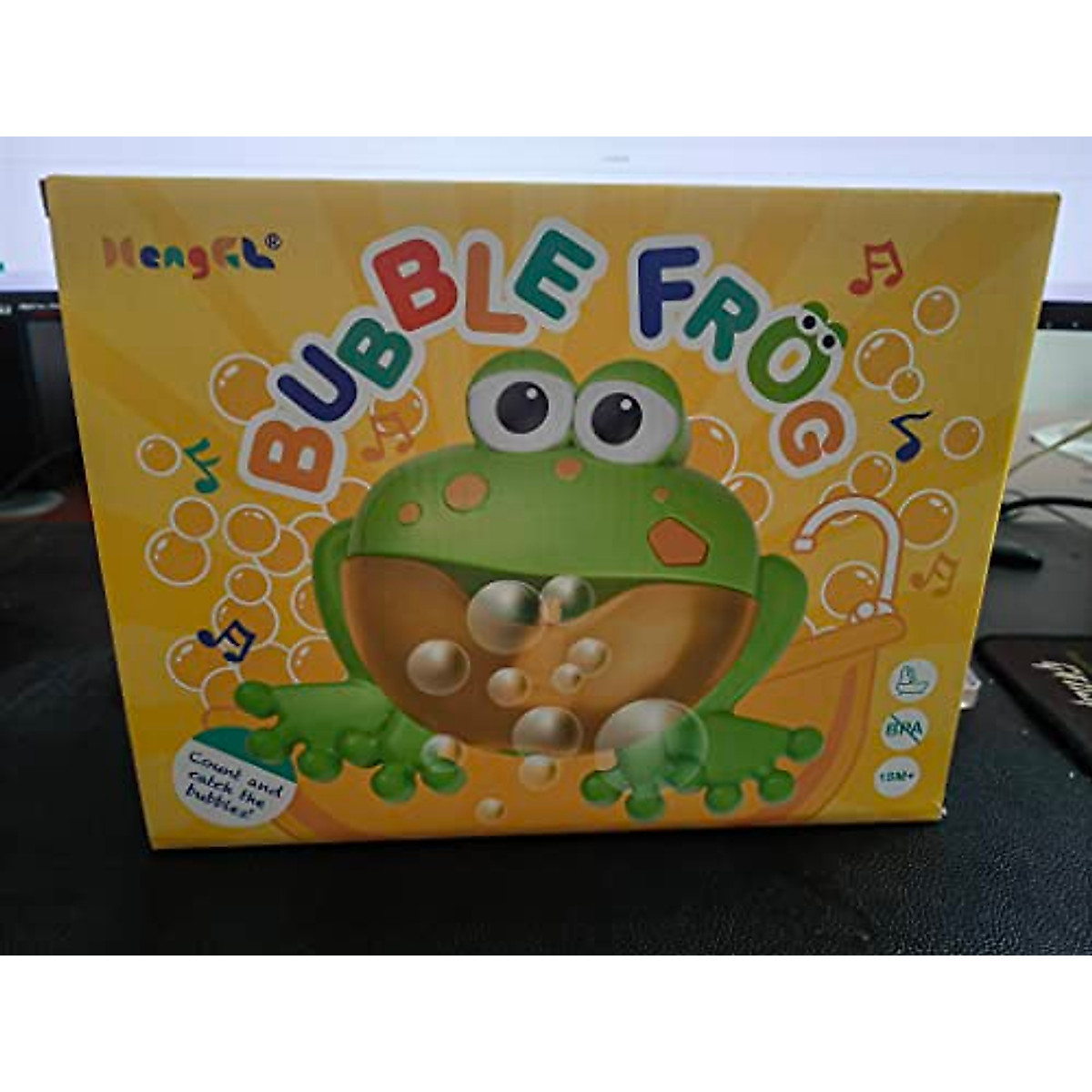 Baby Bath Bubble Toys Set,Tub Big Frog Automatic Bubble Maker Blower Toys with 12 Music Baby Fun Shower Toys, for Boys, Girls