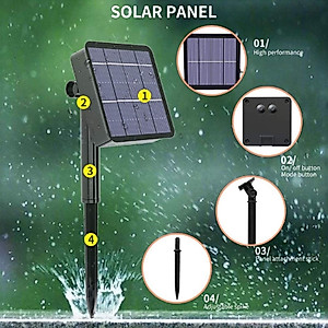 LIUPENGWEI Solar Fairy Lights 8 Lighting Mode String Lights Garden Lights Indoor/Outdoor Wterproof IP65 String Lights for Garden Patio Yard Home Christmas Parties Wedding Garden Ghost Light