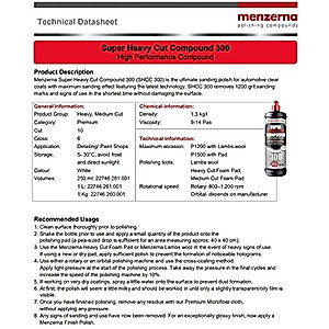 Menzerna SHC300 Super Heavy Cut Compound, 8 oz.