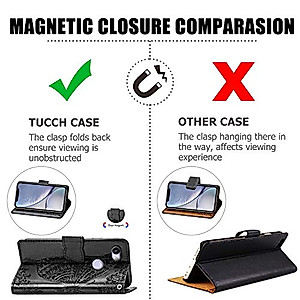 ONV Wallet Case for Oppo Reno 7 4G - Butterfly Embossed Leather Folio Case [Magnetic] [Card Slots] [Kickstand] [Wrist Strap] +TPU Shell for Oppo Reno 7 4G [HZD] -Violet