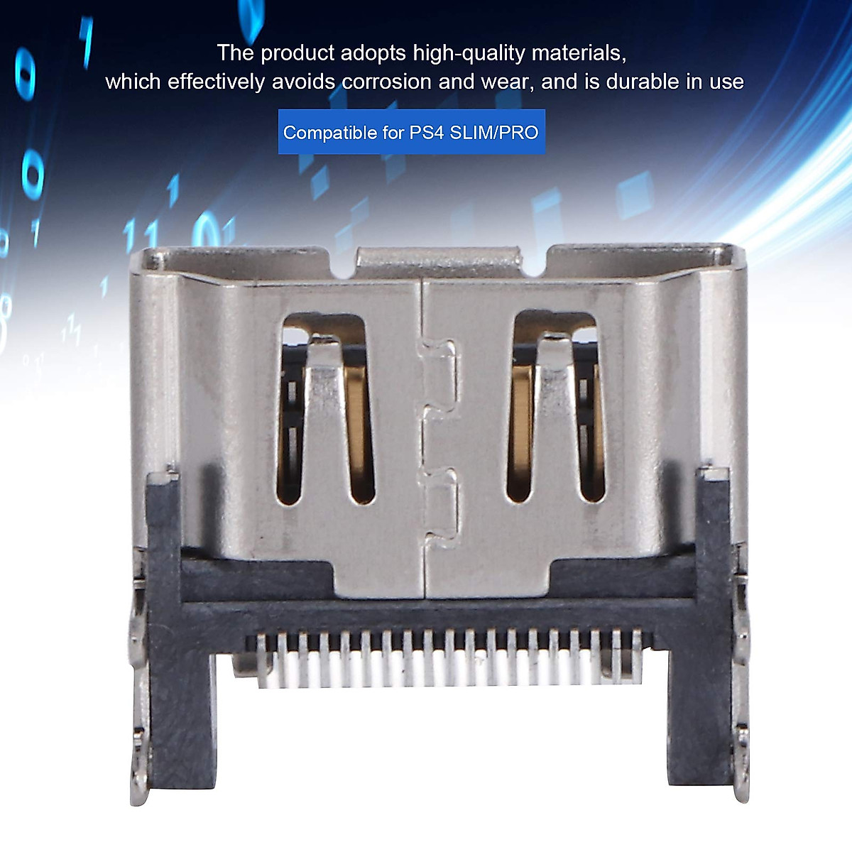 5Pcs Game Console Socket, HDMI Socket Port Interface Connector Replacement Parts for PS4 Slim/PRO, Accurate and Precise