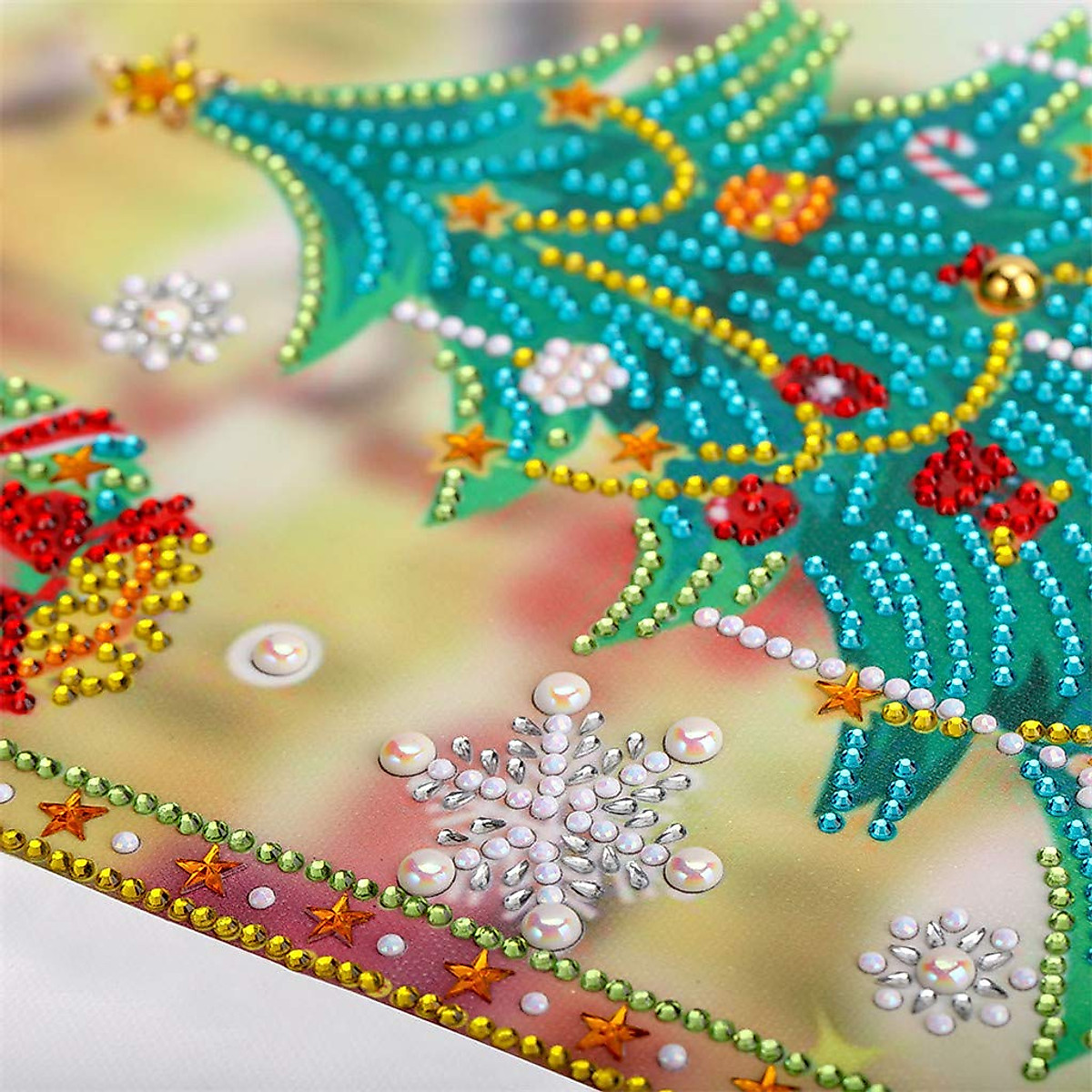 Dergo ☀ Special Shaped Diamonds Painting DIY 5D Partial Drill Cross Stitch Kits Crystal Rhinestone of Picture Serial Diamond Embroidery Arts Craft (C)