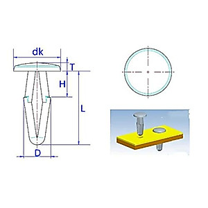 Bioristar Rivets Patio Furniture Webbing Lawn Chair Lounge Fit 4.1-4.5mm Hole 50 Pack Nylon Fastener Rivet Clips (White)