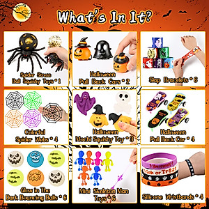212 PCS Halloween Party Favors for Kids, Bulk Halloween Toys for Kids Halloween Treats Bag Stuffers Party Supplies Decor, Non-Candy Halloween Treats Prize Toy, Fun Halloween Gifts Goodie Bags Fillers
