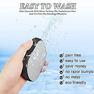 Crystal Hair Eraser, 2022 Magic Crystal Hair Eraser, Painless Exfoliation Magic Crystal Hair Remover, Fast & Easy Crystal Hair Eraser for Women and Men (Black)