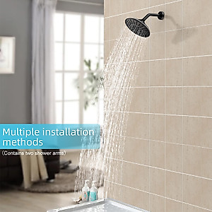 EMBATHER Shower Faucets Sets Complete with 3 Setting High Pressure Shower Head, Bathroom Wall Mounted Rainfall Shower Fixtures with 8-Mode Handheld Spray, Oil Rubbed Bronze