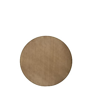 DAIVA CASA Orion 37 inch Round Wooden Dining Table Birch Circle Dinner Table Solid Wood Kitchen & Dining Room Tables/Scandinavian Furniture Mid Century Modern Table Brown Small Dining Room Table