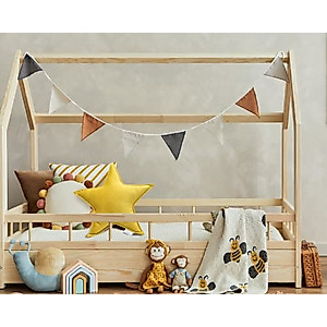 Velvet Pillows - Star Pillow Decorative for Bed - Pillow Bed for Kids - Cute Pillows for Bedroom - Fun Throw Pillows - Star Plush (Medium 15" x 15", Mustard Star) (Mustard Star)