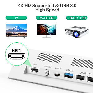 RuntoGOL TV Docking Station for Switch,Portable Switch OLED Charger Stand Support 4K HDMI Output, Replacement for Official Nintendo Switch Base,Switch Dock with HDMI and 3 USB Ports