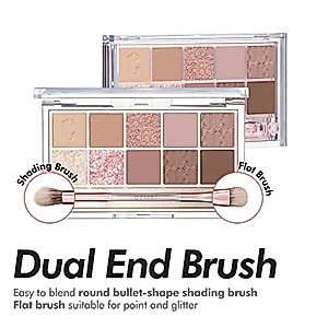 CLIO Pro Eye Shadow Palette, Matte, Shimmer, Glitter, Pearls, Highly Pigments, Long-Wearing (013 PICNIC BY THE SUNSET)