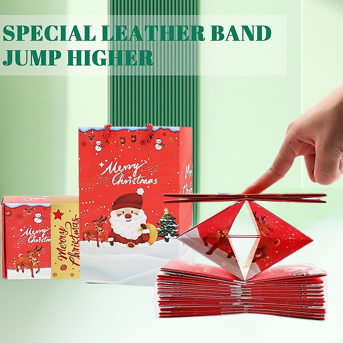 Surprise Gift Box Explosion for Money, 2024 Explosion Gift Box Christmas Gift Boxes, New Merry Christmas Money Holders for Cash, Luxury Folding Pop-Up Surprise Box for Birthday (Red, 6 Box Set)