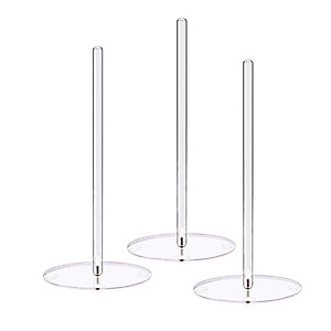 NA 3Pcs Acrylic Donut Stands, Bagel Stand, Clear Dessert Cake Display, Doughnut Holder Tower for Wedding, Baby Shower, Birthday Parties, Sweet Tables (12 Inch, Round)