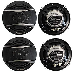 PIONEER TS-A1676R 6.5 Inch 3-Way 320 Watt Car Coaxial Stereo Speakers Four (4) Speakers Included