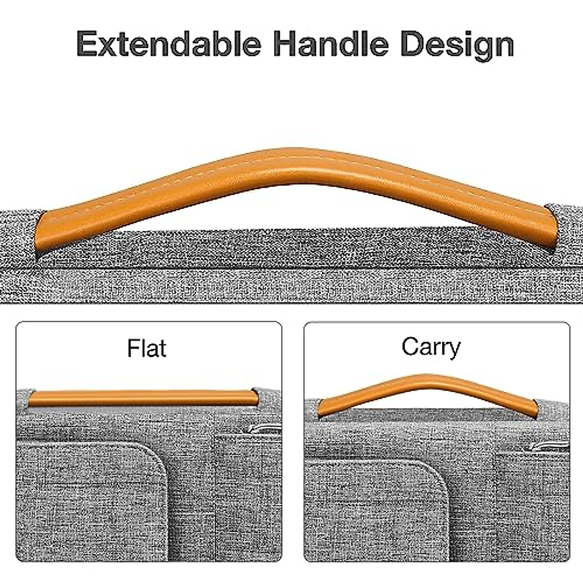 MOSISO 360 Protective Laptop Sleeve Compatible with MacBook Air/Pro, 13-13.3 inch Notebook, Compatible with MacBook Pro 14 inch 2023-2021 M2 M1, Side Open Bag with 2 Accessory Pockets&Handle&Belt,Gray