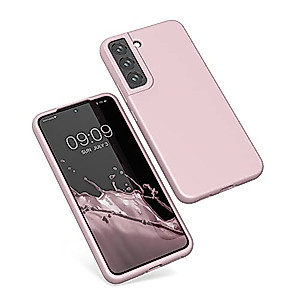 kwmobile Case Compatible with Samsung Galaxy S22 Case - TPU Silicone Phone Cover with Soft Finish - Antique Pink Matte