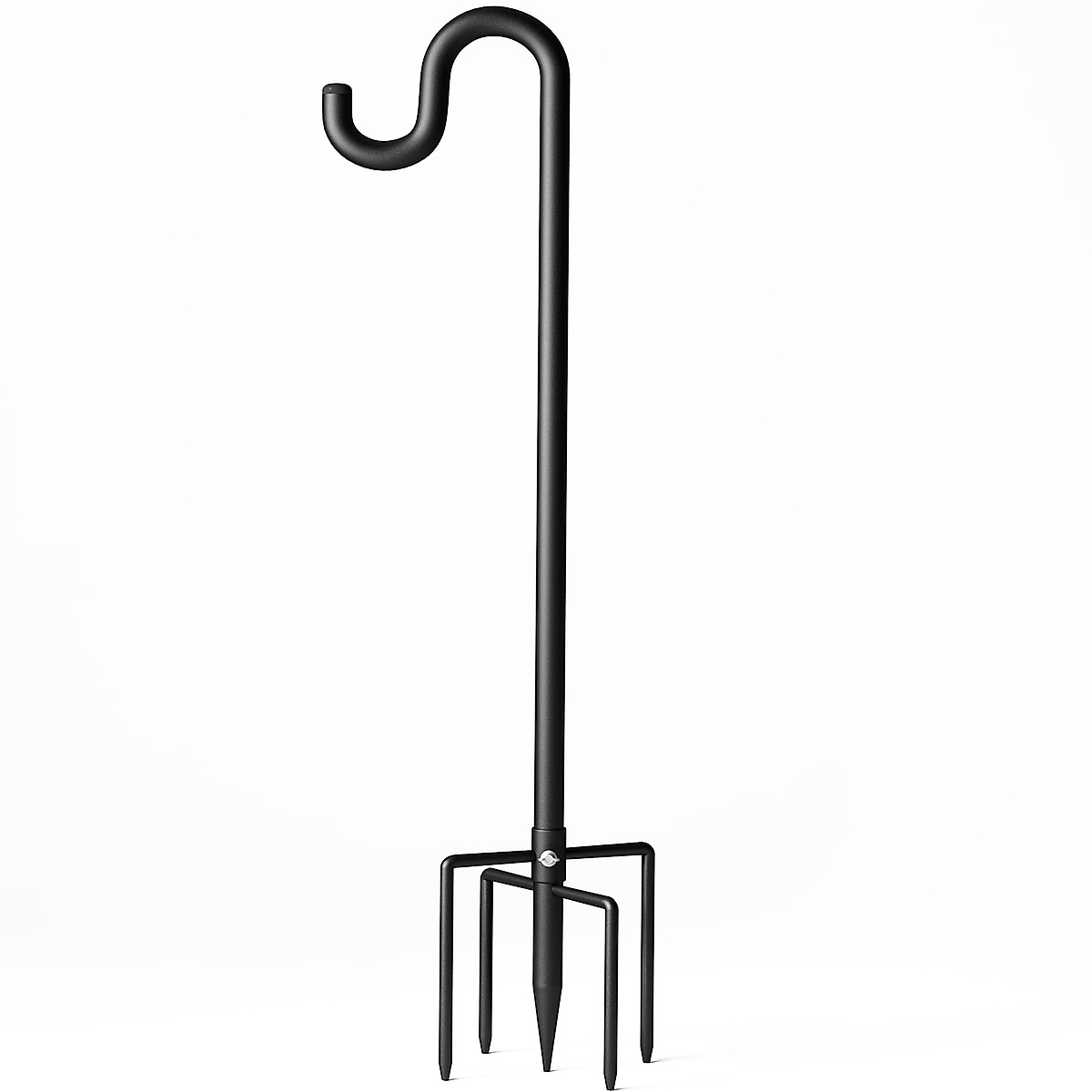 76" Shepherds Hooks for Outdoor, Extra Thick Bird Feeder Pole with 5 Prong Base, Adjustable Shepards Hook for Garden, Weddings, Hanging Plant