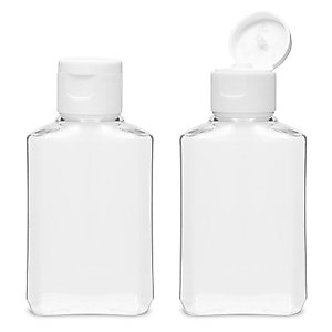 Okuna Outpost 50 Pack Mini Empty Plastic Bottles with Flip Cap, 2 oz Refillable Travel Container for Liquid Lotion Shampoo