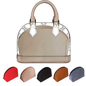 Soyizom Felt Purse Organizer Purse Insert Fits Alma BB PM Insert Tote Organizer for Women Purse Liner Purse in Purse (BB,Beige)