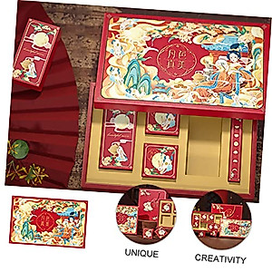 Abaodam 1 Set Moon Cake Box Dessert Containers Mini Paper Cups Mini Muffins Mooncake Packaging Box Christmas Muffin Boxes Bakery Wrapping Box Mid-autumn Festival Supply Moon Cake Case Gift