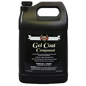 Presta 138501 Gel Coat Compound for Removing P1000 Grit, Finer Sand Scratches and Oxidation - 1 Gallon, White