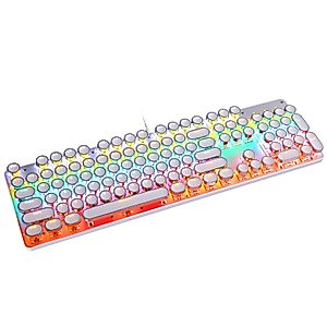Gaming Keyboards,Mechanical Gaming Keyboard Mechanical Keyboard Blue Switch with 9 True RGB Backlight Modes and 104-key Wired Keyboard with Full-Key programmable Spill-Resistant for Computer PC Games