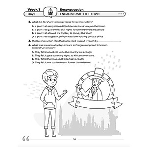 8th Grade Social Studies: Daily Practice Workbook | 20 Weeks of Fun Activities | History | Civic and Government | Geography | Economics | + Video Explanations for Each Question