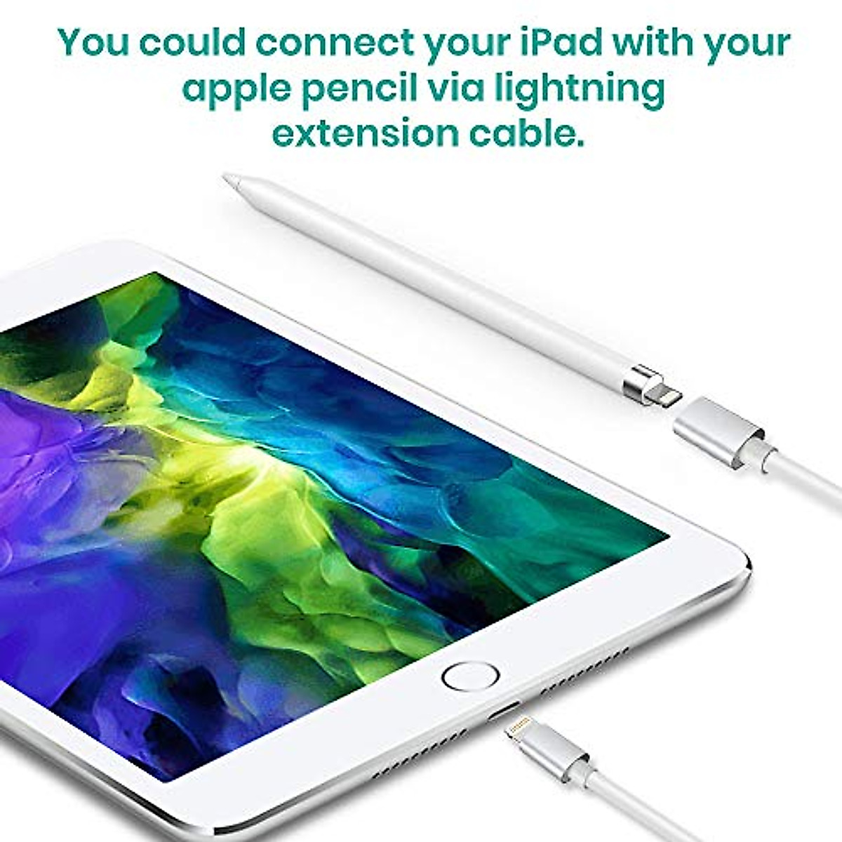 MeloAudio 3.3FT TPE Extension Cord Cable Charging Sync Video & Audio Compatible with iOS Devices (Phone/Pad/Pod), Male to Female Dock Cable Extender Connector Case Adapter