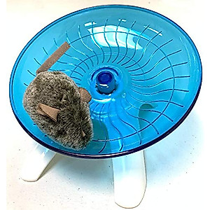 Silent Runner Large 7" Hamster Flying Saucer Exercise Running Jogging & Spinning Silent Wheel for Gerbils, Rats & Mice