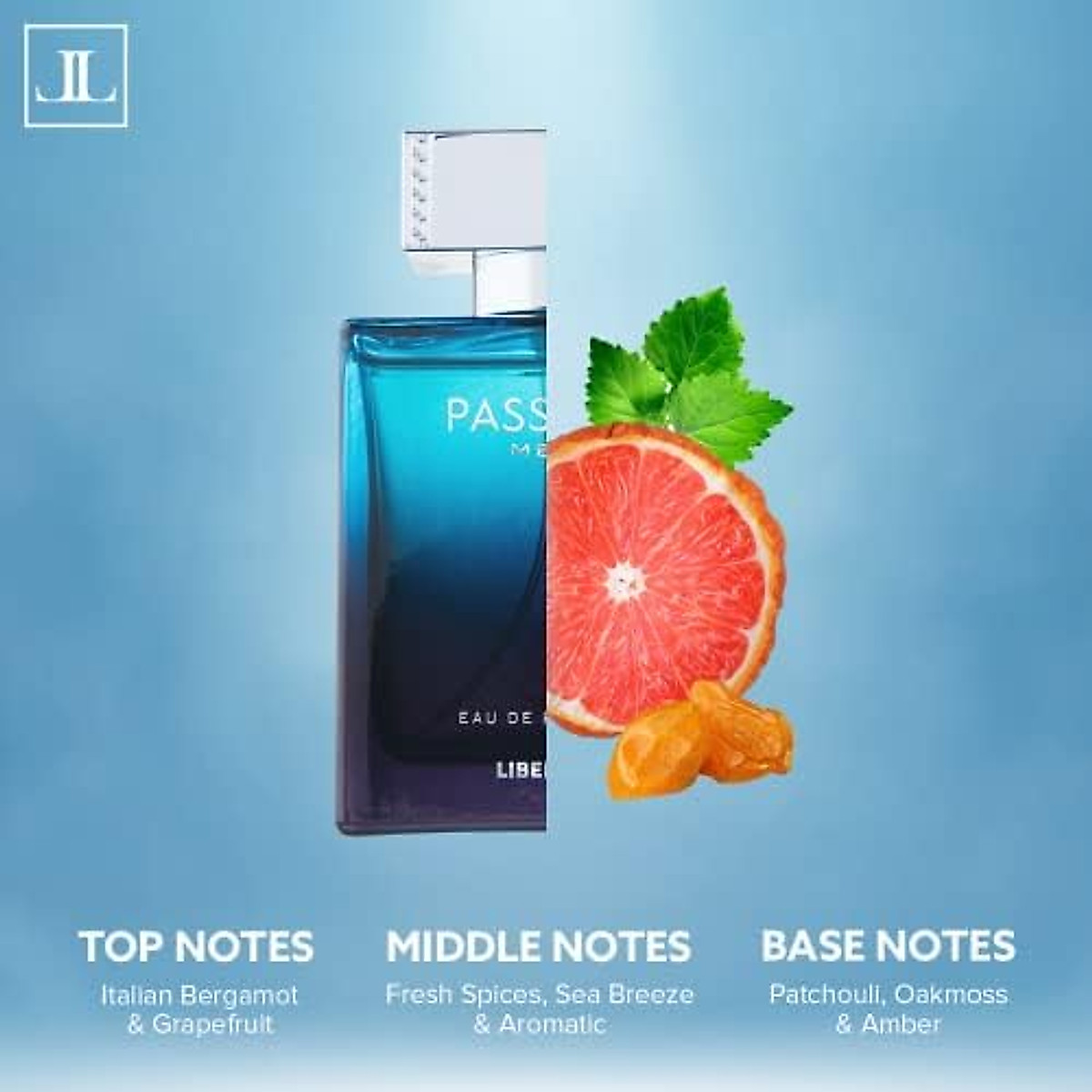 Liberty Luxury Passion Perfume for Men (100ml/3.4Oz), Eau De Parfum (EDP) Spray, Crafted in France, Long Lasting Smell, Spicy Notes.