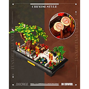 dOvOb Decor Bonsai Tree Mini Building Set, Plant Model Toys as Gift for Adult, Build a Bonsai Idea Display Pieces for The Home or Office (1426 Pieces)