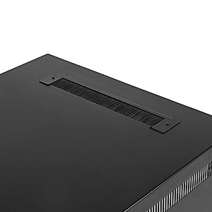 NavePoint 12U Portable Server Rack with Casters - 12U Network Rack Open Frame with Adjustable Rails, 132lbs Capacity - Up to 22.6" Deep 19-Inch Rack for IT Equipment, Telecom & A/V, Black