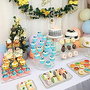 CILLNKKS Acrylic cupcake stands for 16 Cupcakes - Display Stand, Cupcake Holder Dessert Stand Pastry Serving Platter Display for Party Wedding Birthday Holidays christmas
