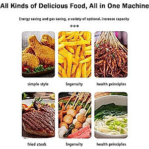 Commercial Gas Fryer Stainless Steel Deep Fat Fryer, Stainless Steel Gas Deep Fryer, Commercial LPG Gas Fryer Deep Fryer With Basket For Commercial Restaurant Home Kitchen Equipment (Color : Style5)