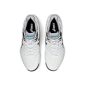 ASICS Women's Netburner Ballistic FlyteFoam Mid Top 2 Volleyball Shoes, 12, White/Black