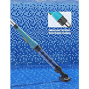 Marcytop Handheld Pool Vacuum, Cordless Rechargeable Stick Pool Cleaner, 4000mAH Battery Capacity, Ideal Pool Vacuum for Above Ground Pools, Hot Tub, Spa, for Sand and Debris