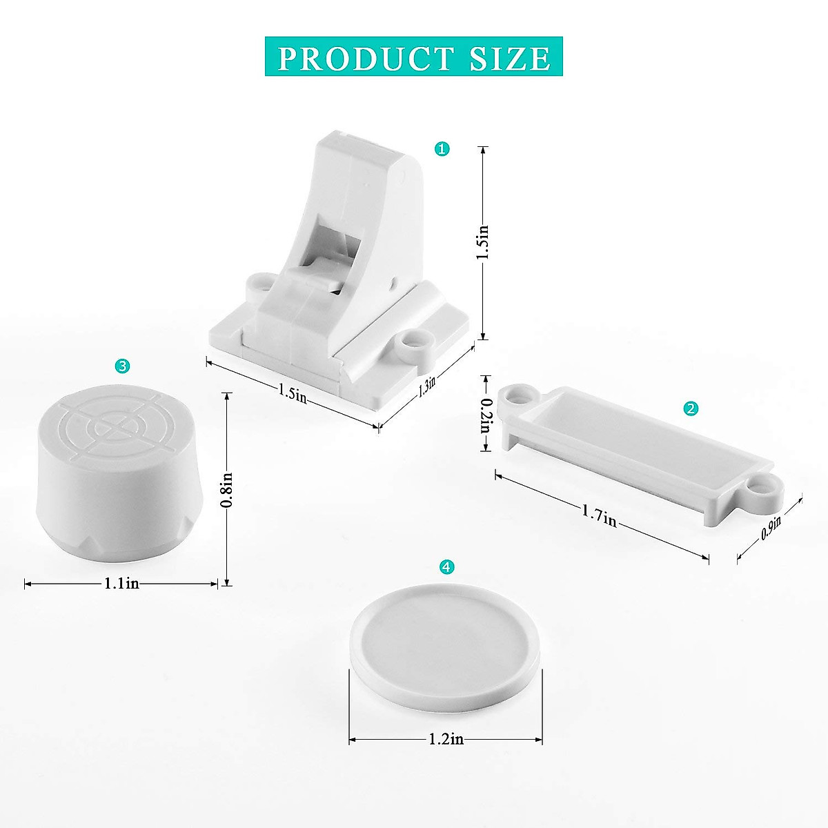 20 Locks Magnetic Cabinet Locks - 5 Magnet keys bundle Baby Proofing Safety Child Locks