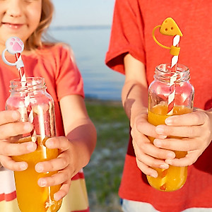 10Pcs Straw Tips Cover Straw Covers Cap for Reusable Straws Cloud Shape Straw Protector for 6-8 mm Cute Straws Plugs (Not include Straw)