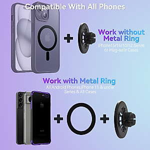 BEHAVE Magnetic Phone Holder for Mazda CX5 2024-2017,360°Adjustable Car Phone Mount fit for Magsafe iPhone,Compatible for iPhone,Android Smartphones