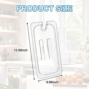 Voittozege 12 Pcs Food Pan Lids 1/3 Size Polycarbonate Notched Cover Clear Food Pan Cover with Handle Restaurant Commercial Hotel Pan Lid for Restaurant Commercial Food Container Storage