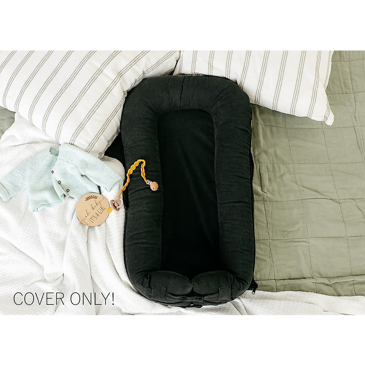 Lounger Cover by Sofia Amber – Cover ONLY for DockAToT and Sleepyhead Deluxe + Docks - Baby nest Sleep Pod Replacement Extra Cover - Emerald