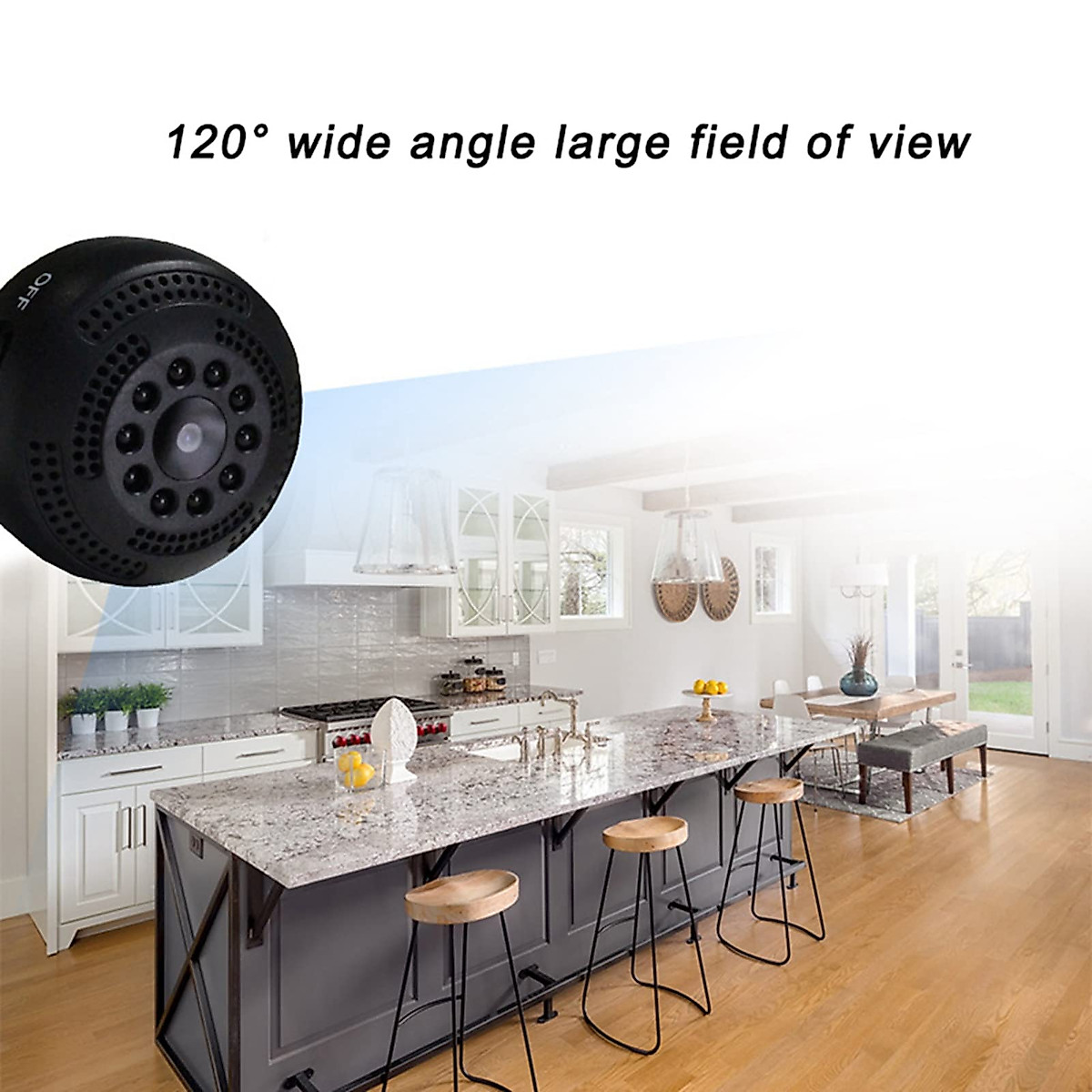 HD Security Camera,120° Wide Angle 1080P Camera Smart Security Camera,Remote Monitoring Home Security Mobile Camera