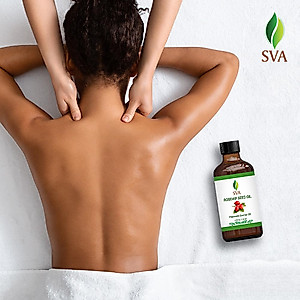 SVA Rosehip Seed Oil - 4 Fl Oz – 100% Natural Cold Pressed Rosehip Oil - for Face, Skin Care, Hair Care, Scalp Massage & Body Massage – Carrier Oil with Dropper